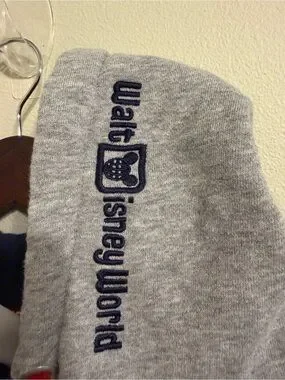 Disney | Shirts | Disney Parks Mickey Mouse Embroidered Hoodie Gray ...